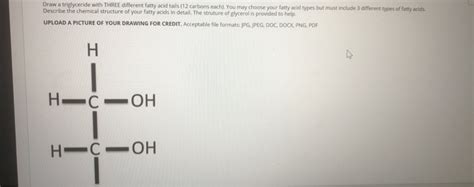 Solved Draw A Triglyceride With THREE Different Fatty Acid Chegg