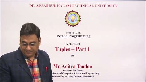 Python Programming Tuples Part 1 Aktu Digital Education Youtube
