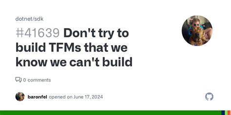 Dont Try To Build Tfms That We Know We Cant Build · Issue 41639 · Dotnetsdk · Github
