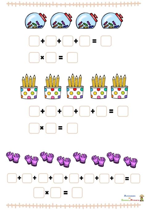 Iniciación A La Multiplicación Relación Entre Sumas Y Multiplicaciones