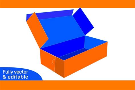 Corrugated Standard Shipping Box Cardboard Carton Box Dieline Template 3d Box 20331298 Vector