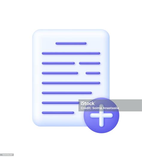 3d 페이지 더하기 아이콘입니다 새 문서 그림을 추가합니다 0명에 대한 스톡 벡터 아트 및 기타 이미지 0명 3차원 형태 개념 Istock
