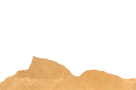 흰색 배경에 재활용 종이 공예 스틱 흰색 배경에 분리 된 갈색 종이 찢어지거나 찢어진 종이 조각 0명에 대한 스톡 사진 및 기타 이미지 Istock