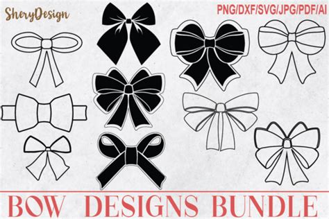 Bow Outline Svg Png  Bow Bundle Graphic By Sherydesign · Creative