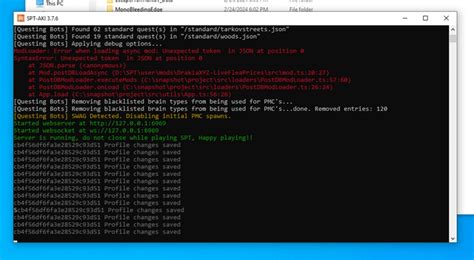Cant Play Spt With This Error Code In The Server Window Rsptarkov