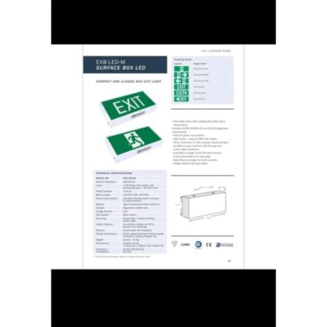 Jual Powercraft Lampu Exit Surface Tempel Power Craft Led Darurat Exb