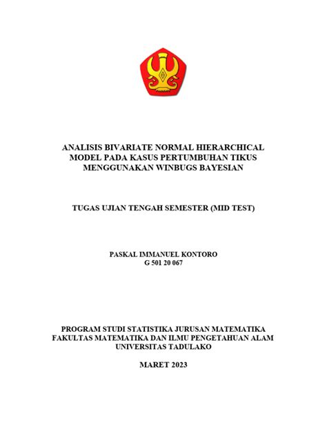 Analisis Bivariate Normal Hierarchical Model Pada Kasus Pertumbuhan