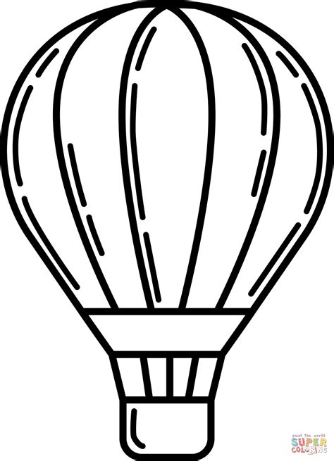 Hot Air Balloon Basket Coloring Page
