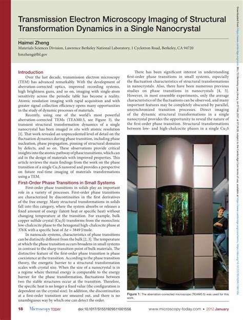 Pdf Transmission Electron Microscopy Imaging Of Structural Dokumen Tips