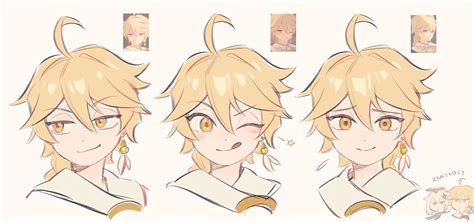 Aether And Paimon Genshin Impact Drawn By Ukata Danbooru