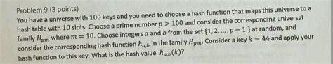 solved problem 9 3 ﻿points you have a universe with 100