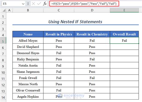 How To Use Multiple If Statements With Text In Excel 6 Methods