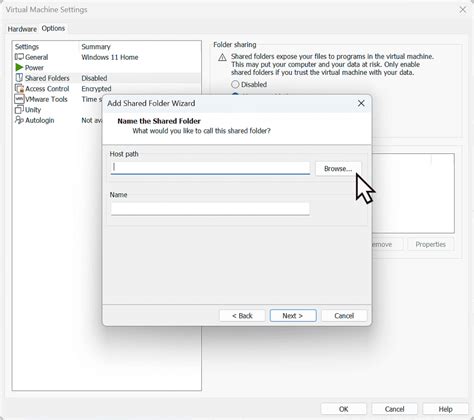 How To Setup A Shared Folder In Vmware Player At Home Computer
