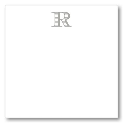 R Block Grey Note Block Shade Tree Greetings