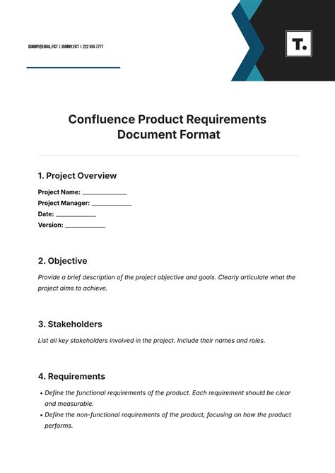 Free Product Requirements Document Templates To Edit Online And Print