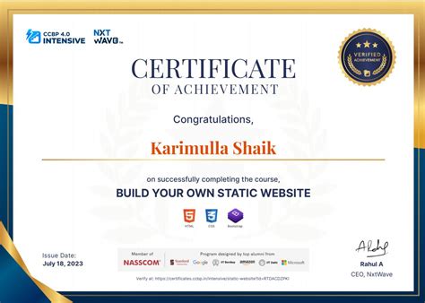 Karimulla Shaik On Linkedin Nxtwave Ccbp Ccbpian