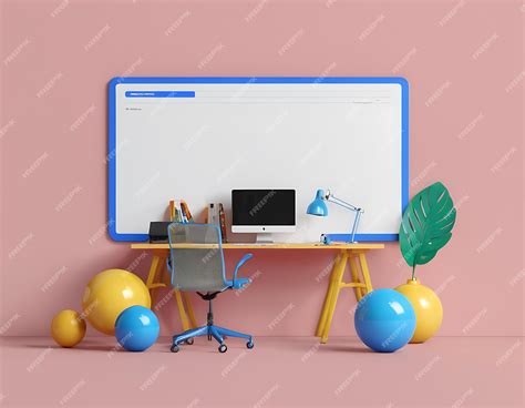 Premium Photo Modern Digital Workspace 3d Rendering