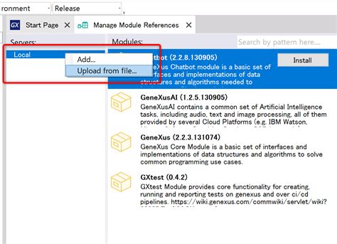 【genexus】モジュール Oqiita Memo