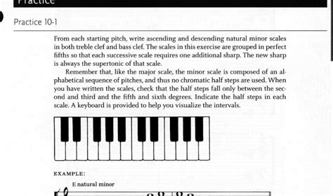 Taeuicc Practice 10 1 From Each Starting Pitch Write Ascending And Descending Natural Minor