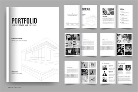 Building And Architecture Portfolio Template Brochure Vectorgraph 111215