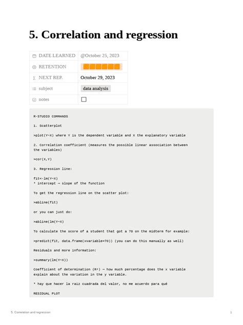 Correlation And Regression Pdf Errors And Residuals Regression Analysis