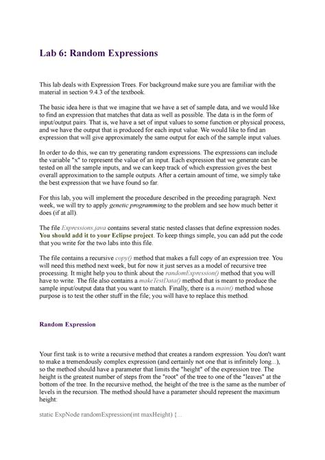 Lab 6 Learning Assignment And Guide Description For A Unit In The