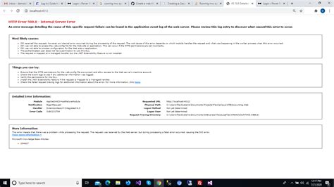 Running Asp Net Application Shows Error 500 But Net Core Runs Well Stack Overflow