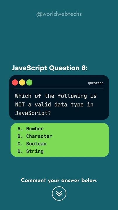 Crack The Question Javascript Quiz Edition Javascript Coding Quiz Worldwebtechs Codinglife