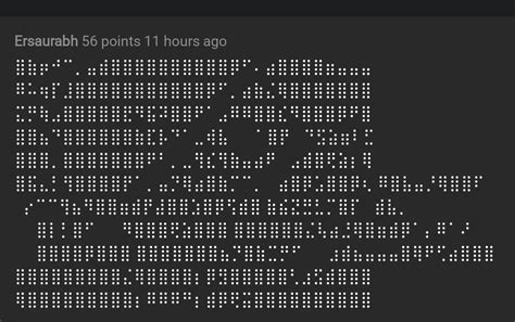 Bug Ascii Art Not Showing Properly In Comment Fields But Shows
