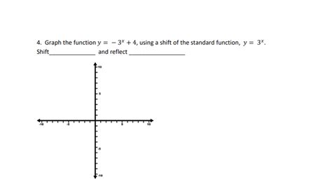 Solved 4 Graph The Function Y 3x 4 Using A Shift Of