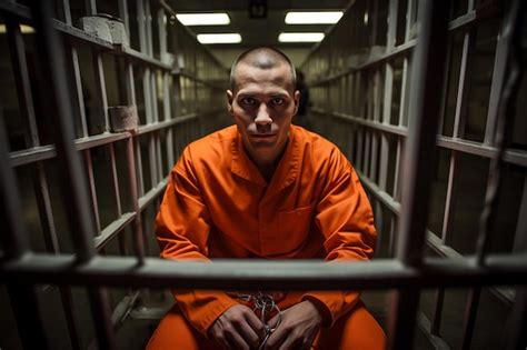 Premium Photo New Inmate Undergoing The Intake Process Generative Ai