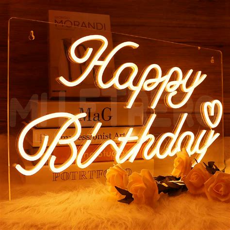 Letrero Luminoso Neon Led Happy Birthday C Lido Flexible