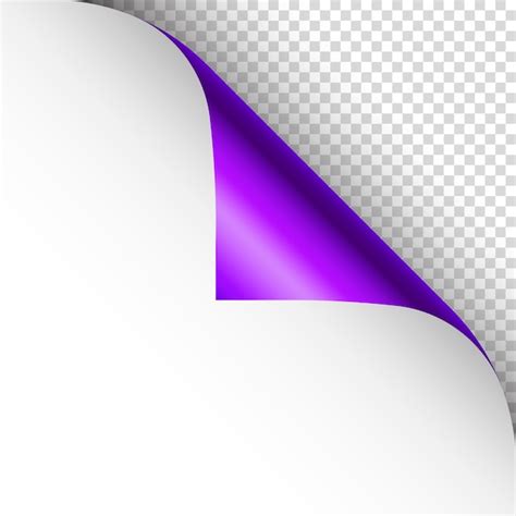 Premium Vector Violet Paper Curl Curled Page Corner With Shadow Blank