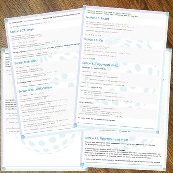 Dot NET Framework Curriculum For Computer Science And Programming