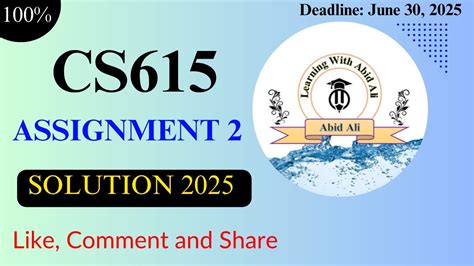 Cs615 Assignment 2 Cs615 Assignment 2 Solution 2025 Youtube