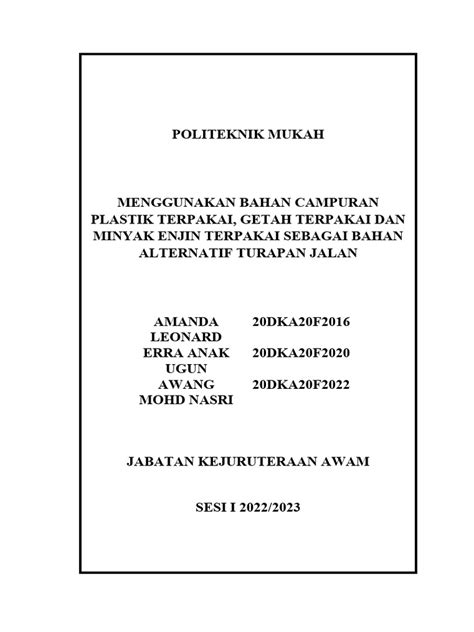 Proposal Report Fyp Pdf