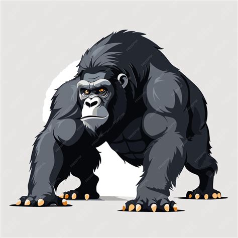 Premium Vector Gorilla Vector Design Flat Detailed On White Background