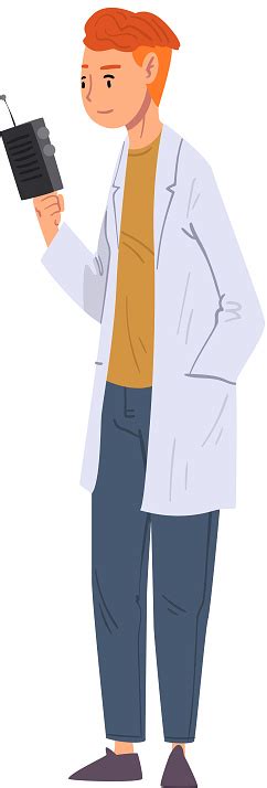 백색 배경에 과학 실험실 벡터 일러스트에서 실험실 장비와 물리적 실험을하 고 흰색 코트의 남성 과학자 가공의 인물에 대한 스톡 벡터 아트 및 기타 이미지 Istock