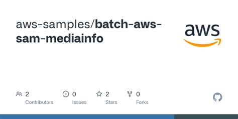 Github Aws Samplesbatch Aws Sam Mediainfo