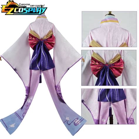 Genshin Impact Raiden Ei Beelzebul Full Kimono Cosplay Costume Set
