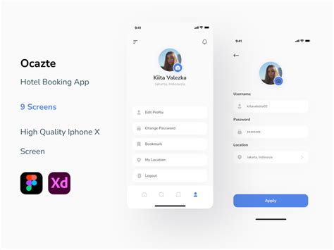 User Profile Setting Screen Hotel Booking App By Rizeu ~ Epicpxls