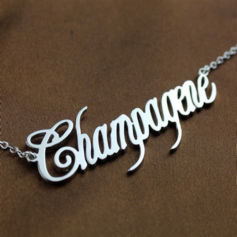 Contemporary Font Name Necklace For Her Name Necklace Sterling