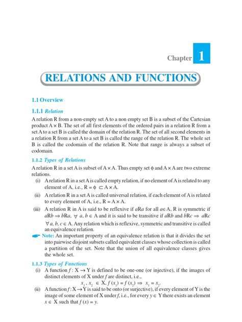 Relations And Function Class 12th Pdf Function Mathematics Functions And Mappings