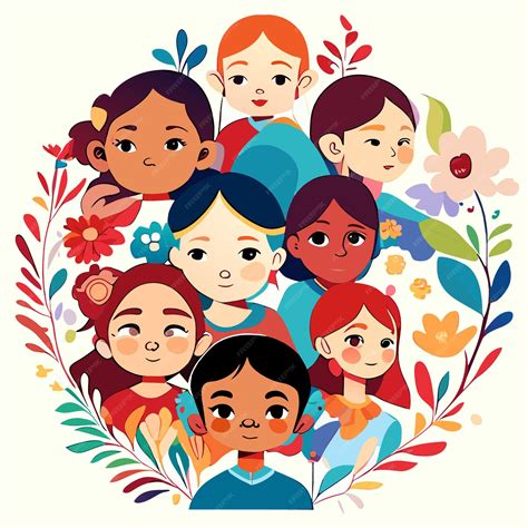 Premium Vector Ethnicity Diversity Captured In Vector Graphics
