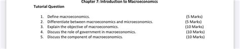 Solved Chapter Introduction To Macroeconomics Tutorial Chegg