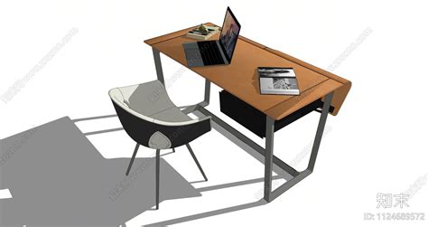 现代书桌su模型下载【id 1124689572】 知末su模型网
