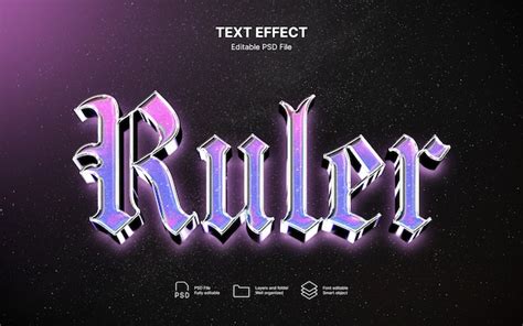 Premium Psd Ruler Text Effect