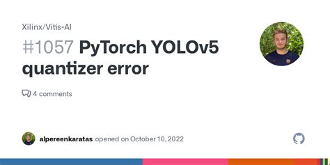PyTorch YOLOv5 Quantizer Error Issue 1057 Xilinx Vitis AI GitHub