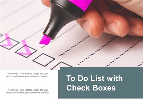 To Do List With Check Boxes Ppt Powerpoint Presentation Inspiration Outline