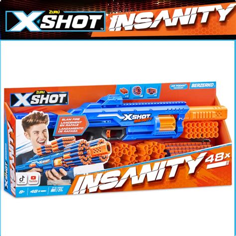 Blaster X-SHOT INSANITY BERZERKO 8 SHOT, S1, ZURU, 48 cartuse